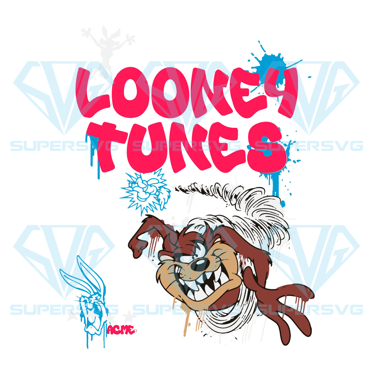 Looney Tunes Taz Cricut Svg Files, Funny Svg, Funny Looney Svg
