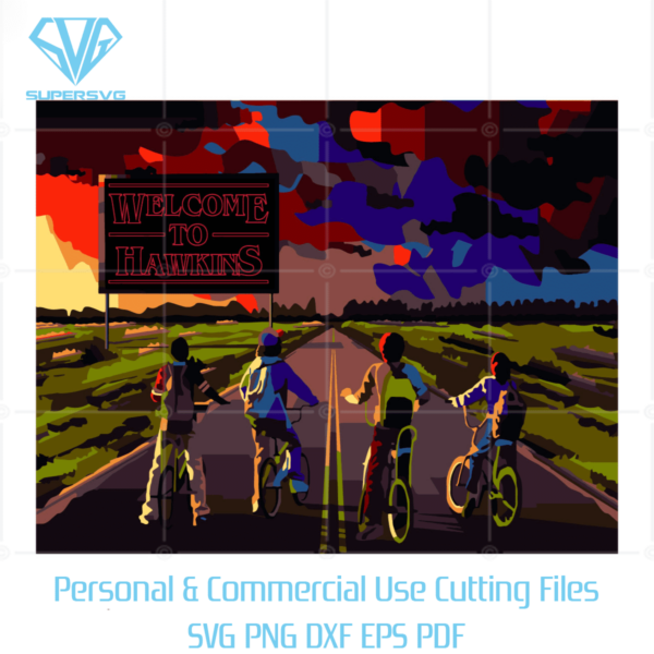 Stranger Things Vector Art Print SVG