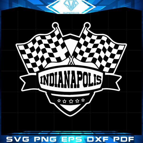 Indianapolis Indiana Racing Checkered Sport Svg - SuperSVG