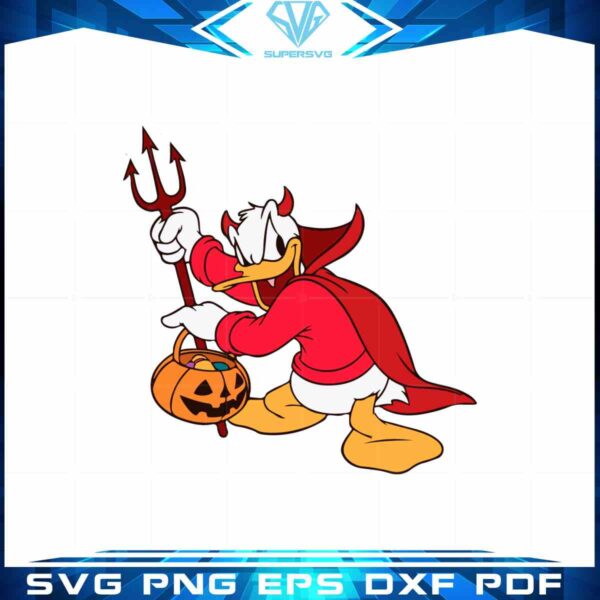 Donald Duck Devil Pumpkin SVG Halloween Disney Files