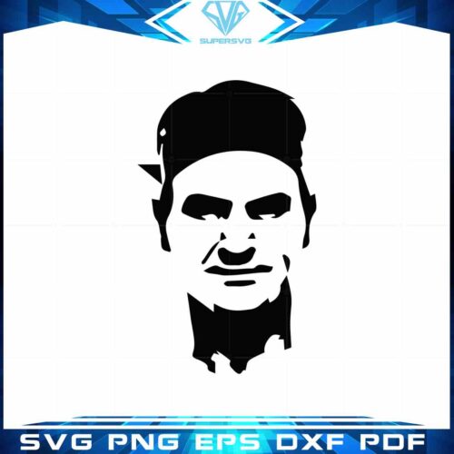 Roger Federer SVG Professional Tennis Player Vector Graphic Design File