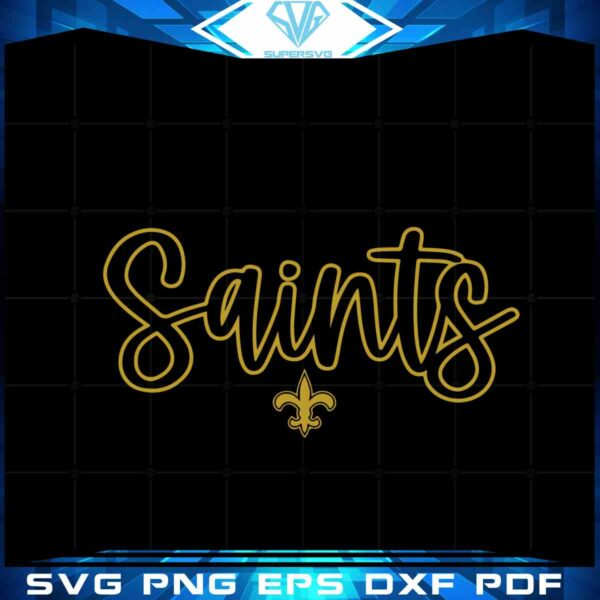 NFL Saints Logo Football SVG New Orleans Saints Graphic Design File