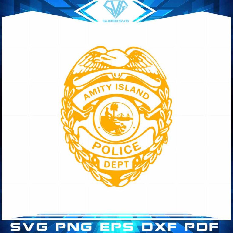 Amity Island Police Dept SVG Police Badge Cutting Digital Files