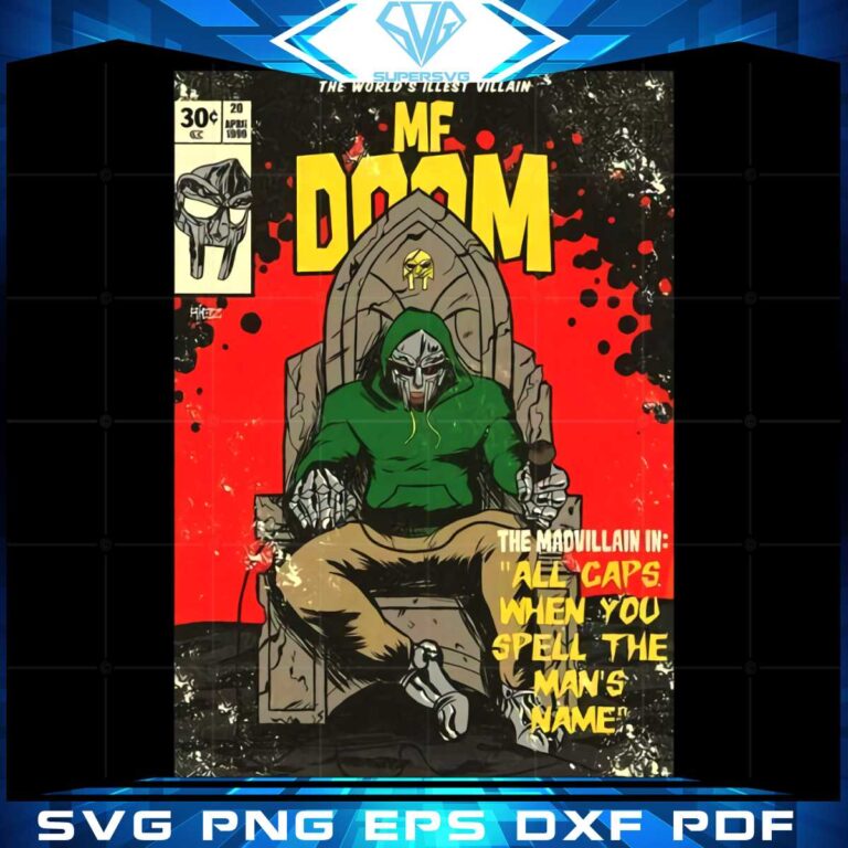 Mf Doom Short Sleeve Png For Cricut Sublimation Files
