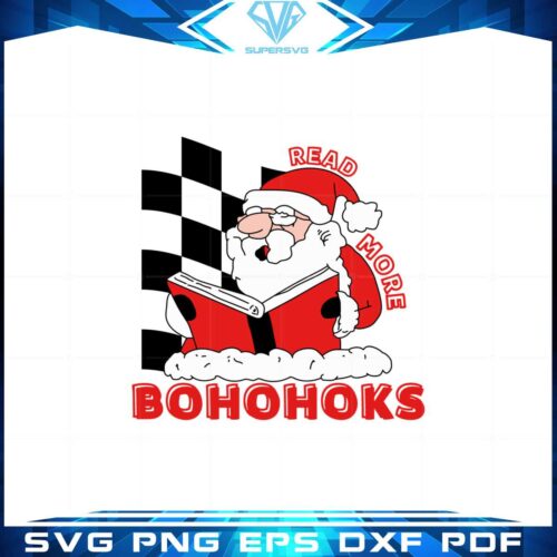 Santa Teacher Read A Book Svg For Cricut Sublimation Files