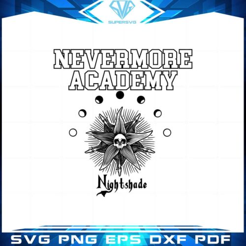 Nightshade Nevermore Academy Svg Graphic Designs Files