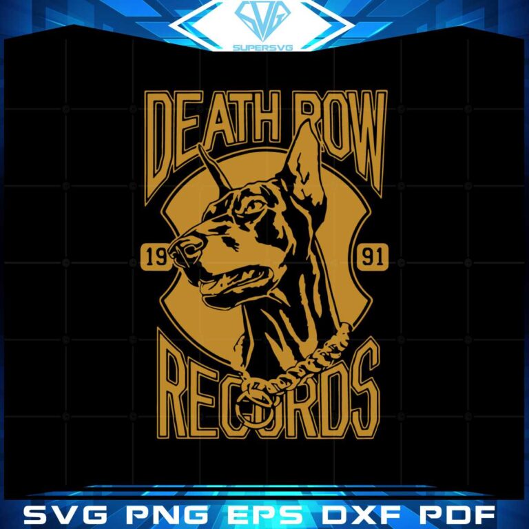 Death Row Records Doberman Svg Graphic Designs Files