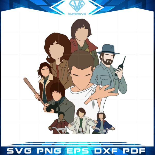 Stranger Things Charator Svg For Cricut Sublimation Files
