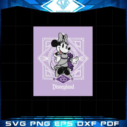 Cute Minnie Mouse Disney 100 Years Of Wonder SVG Cutting Files