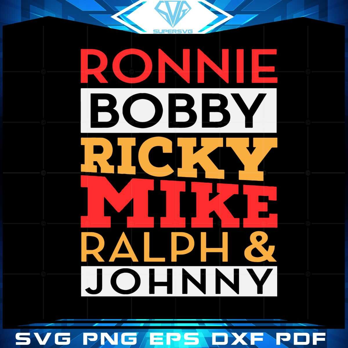 Ronnie Bobby Ricky Mike Ralph And Johnny New Edition Fans Svg