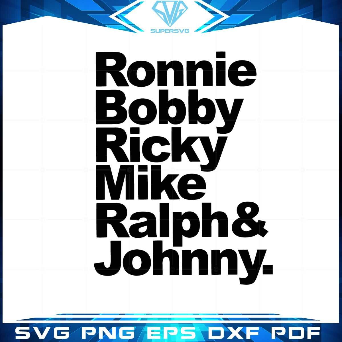 New Edition Band Ronnie Bobby Ricky Mike Ralph And Johnny Svg