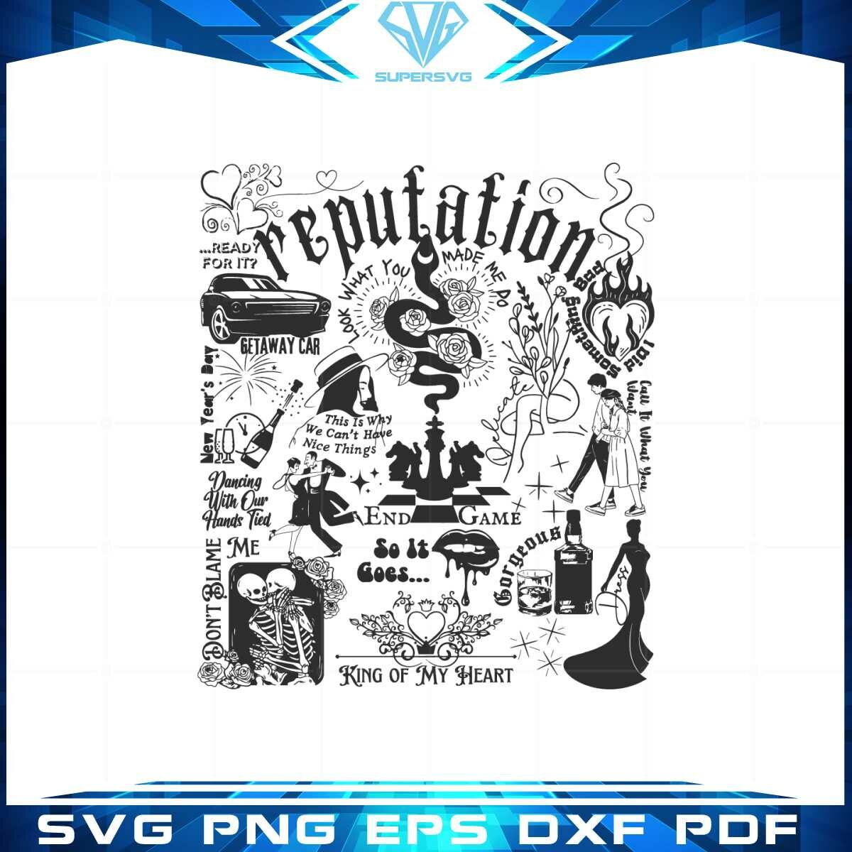 Reputation Snake Taylor Swift Song SVG Graphic Designs Files