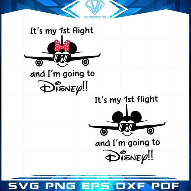 Disney Mickey And Minnie First Flight SVG Graphic Designs Files
