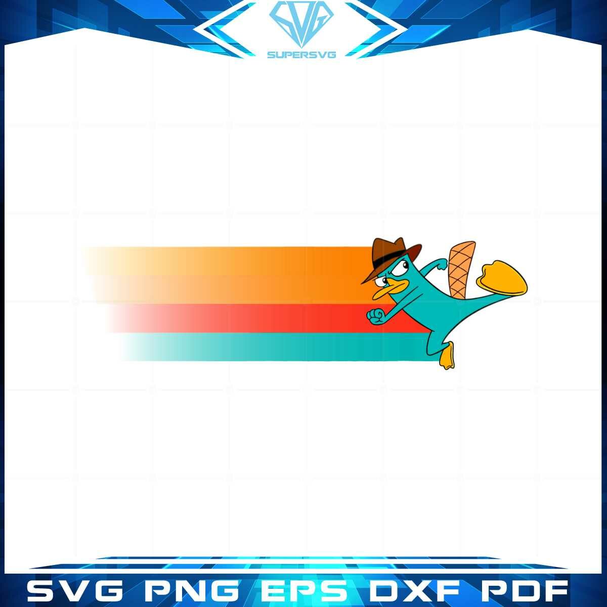 Disney Phineas and Ferb Perry the Platypus SVG Graphic Designs Files