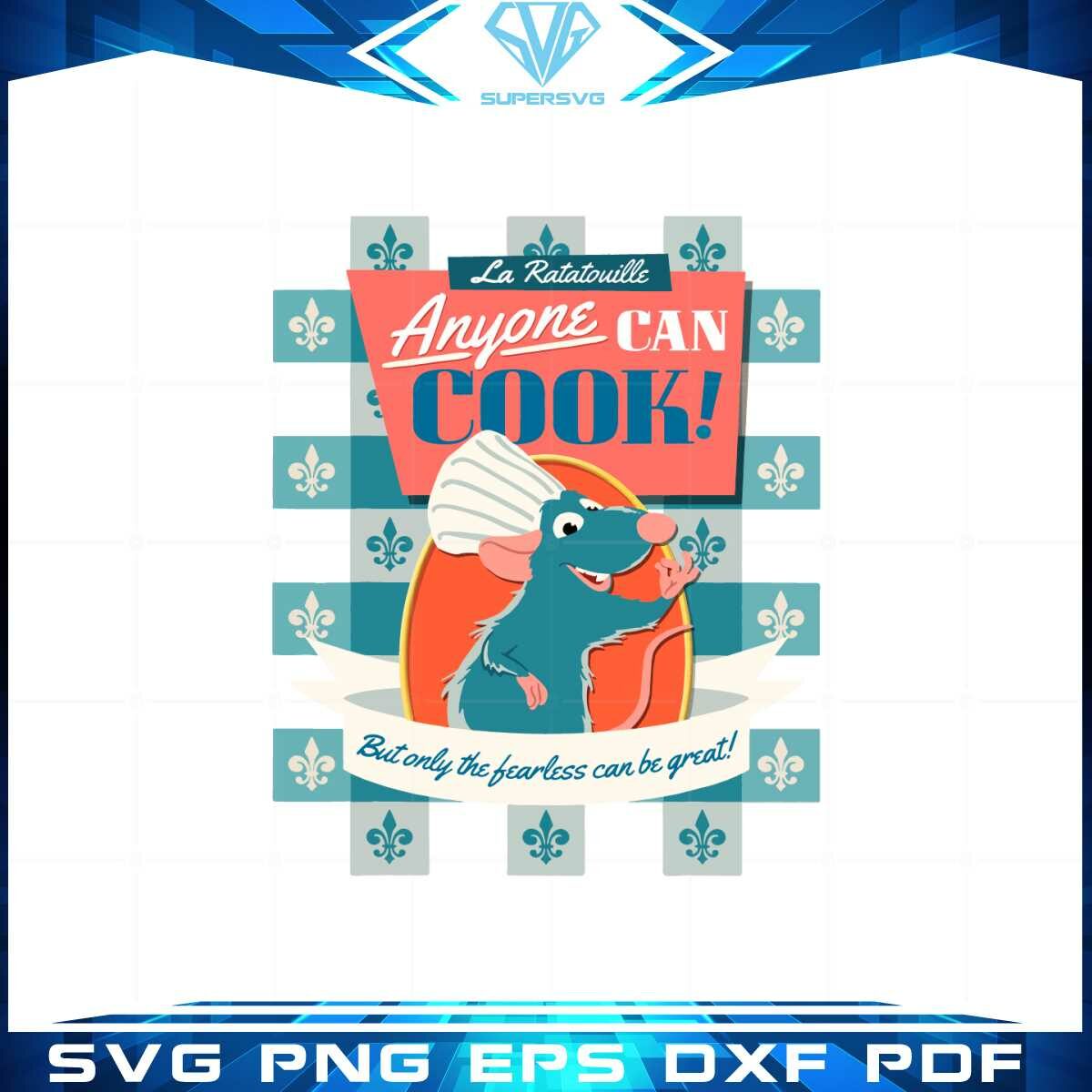 Disney Pixar Ratatouille Anyone Can Cook SVG Cutting Files