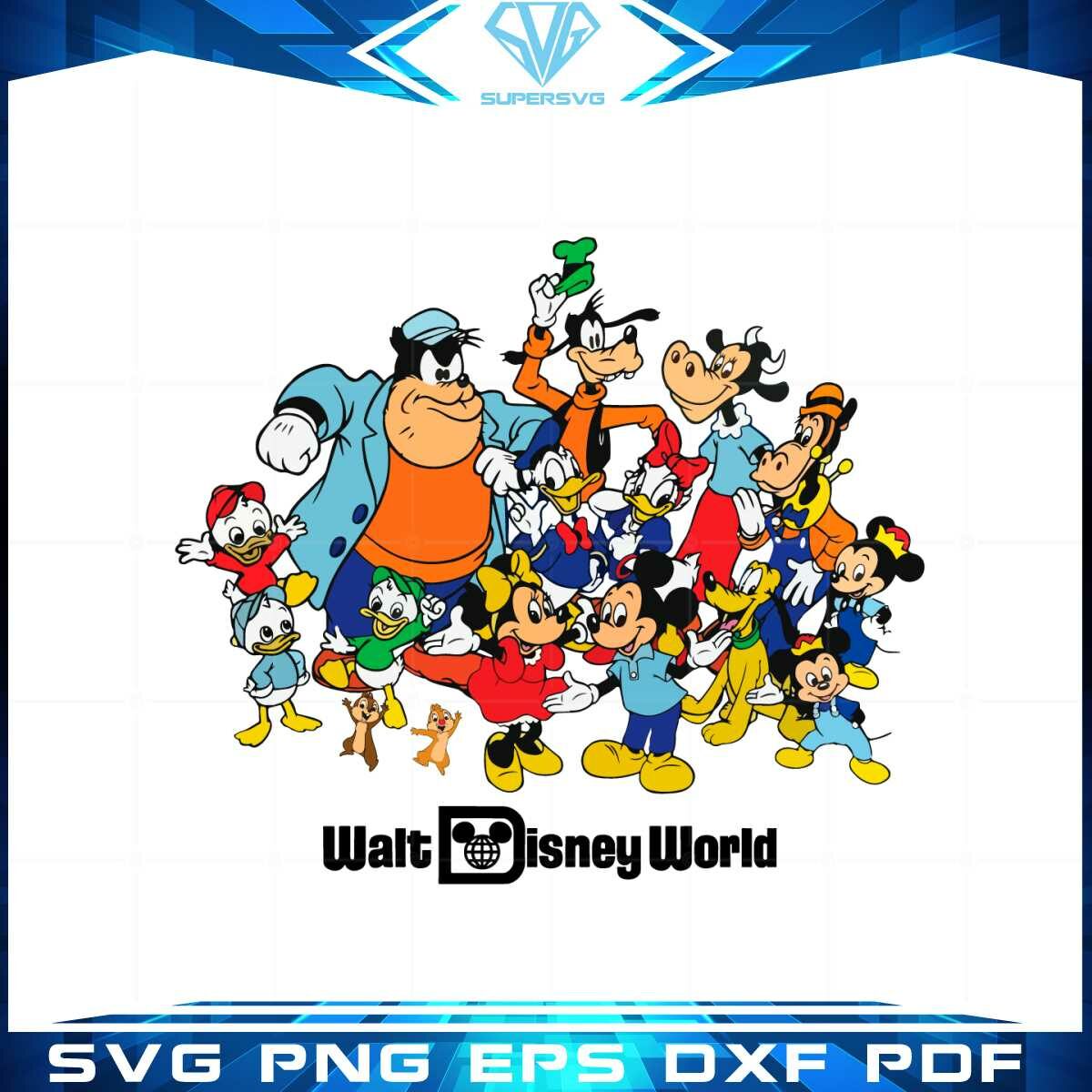 Walt Disney World Mickey And Friend Vintage Disney Cartoon Svg