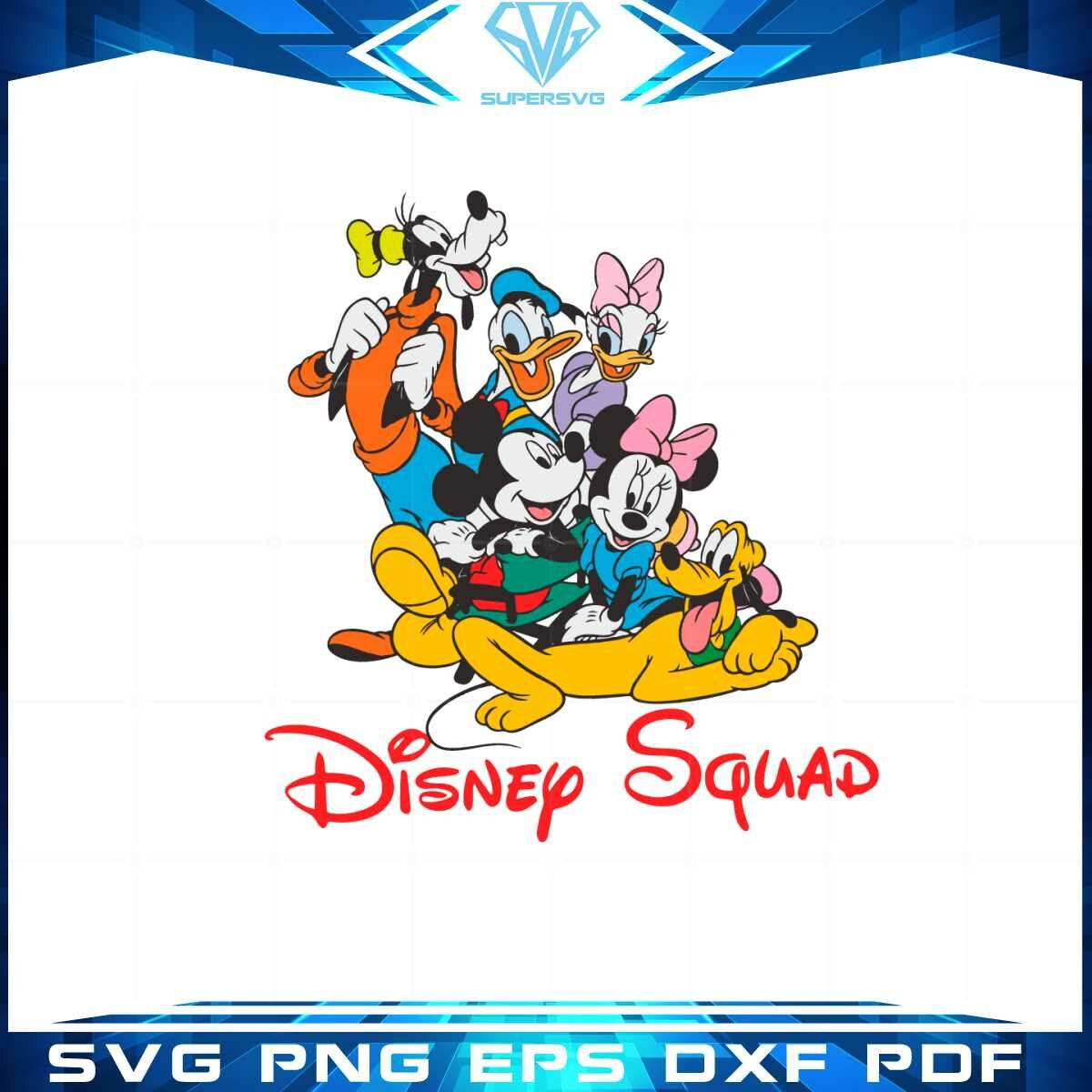 Disney Squad Mickey And Friend Vintage Disney Svg Cutting Files