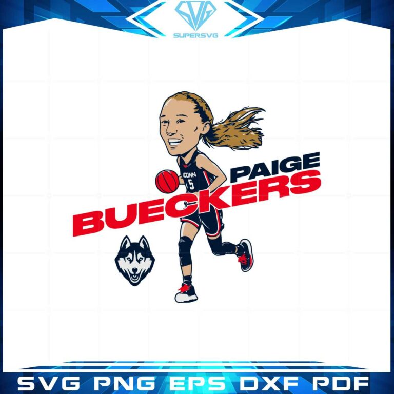 Uconn Basketball Paige Bueckers Caricature Svg Cutting Files