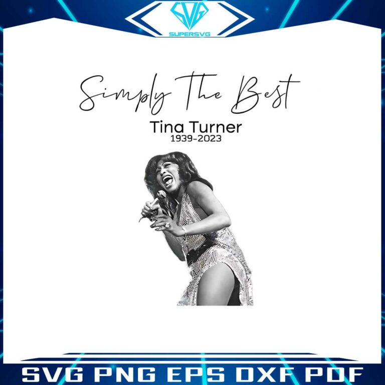 Tina Turner Rest In Peace Png Silhouette Sublimation Files