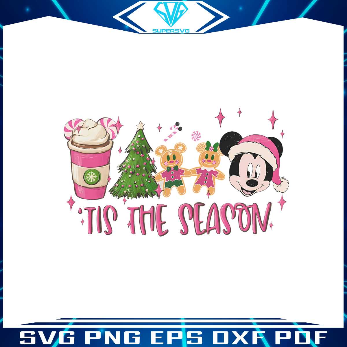 Mickey Tis The Season PNG