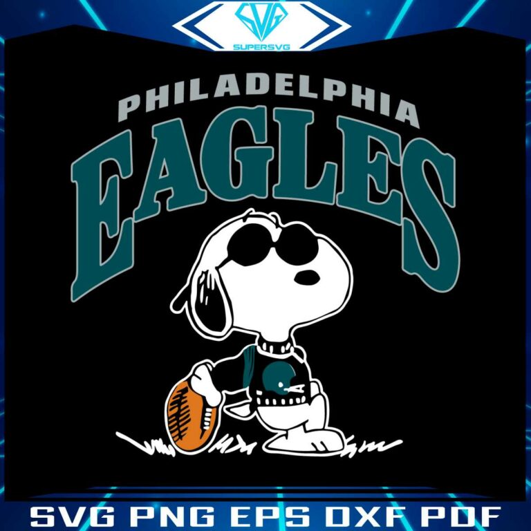 Vintage Snoopy Football Philadelphia Eagles SVG