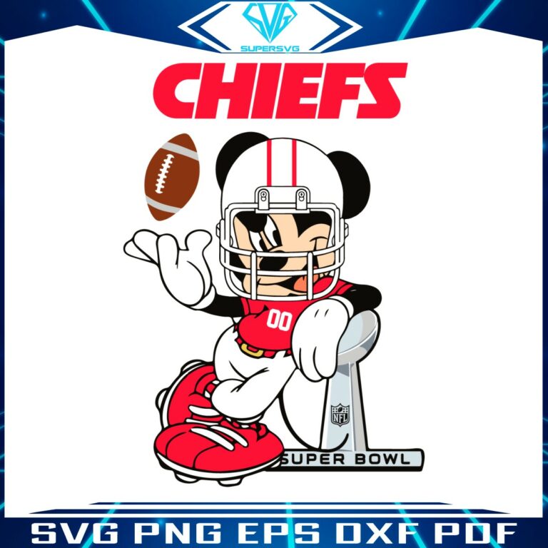 Kansas City Chiefs Mickey Mouse Super Bowl SVG