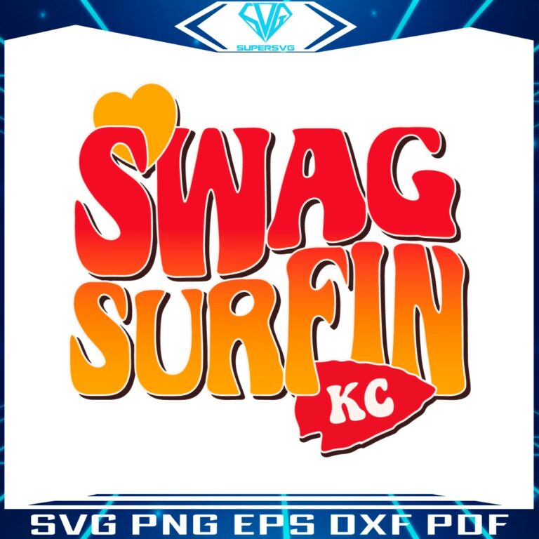 KC Swag Surfin Football Team SVG