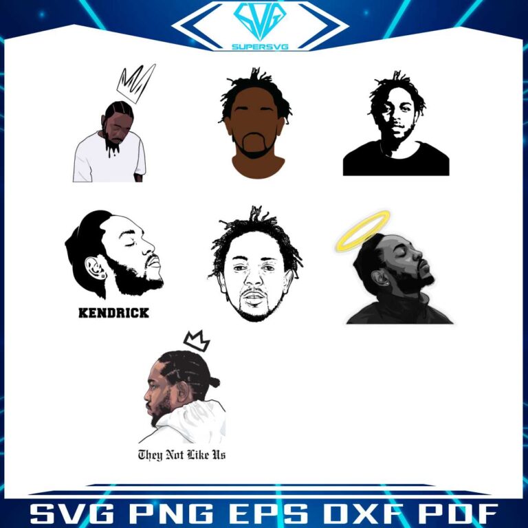 Kendrick Lamar American Rapper SVG PNG Bundle