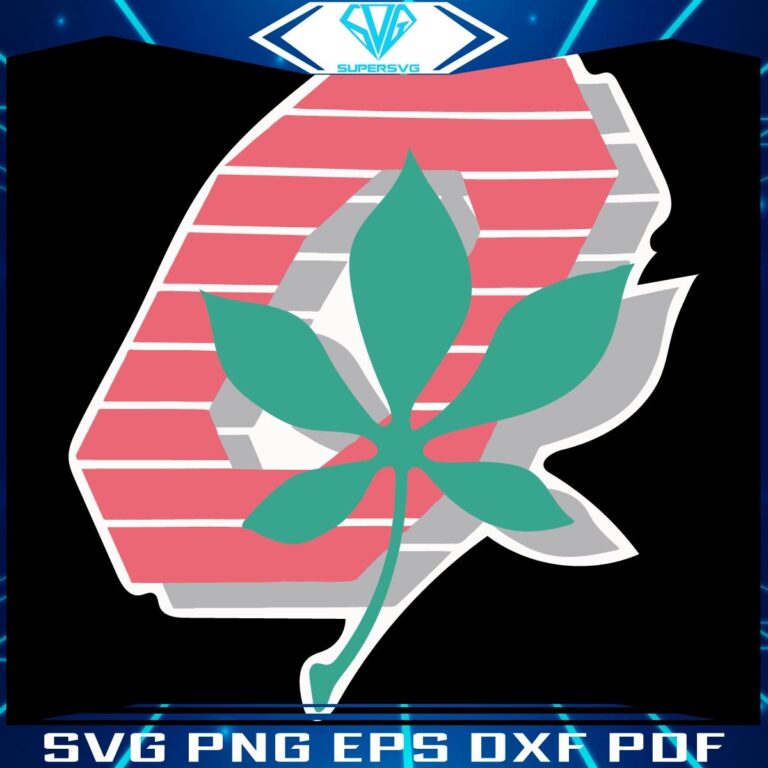 Retro Ohio State Buckeyes Leaf Logo In Svg Format