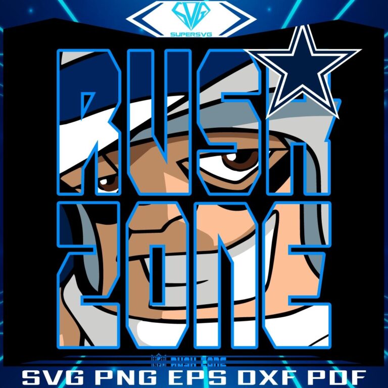 Dallas Cowboys Nfl Rush Zone Cartoon Logo In Svg Format